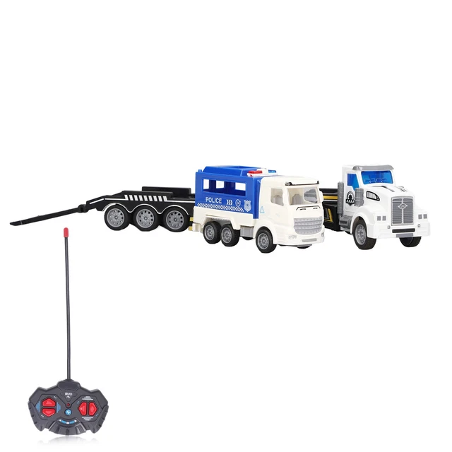 1:48 REMOTE CONTROL Flatbed Truck Cordless Electric Semi Trailer ...
