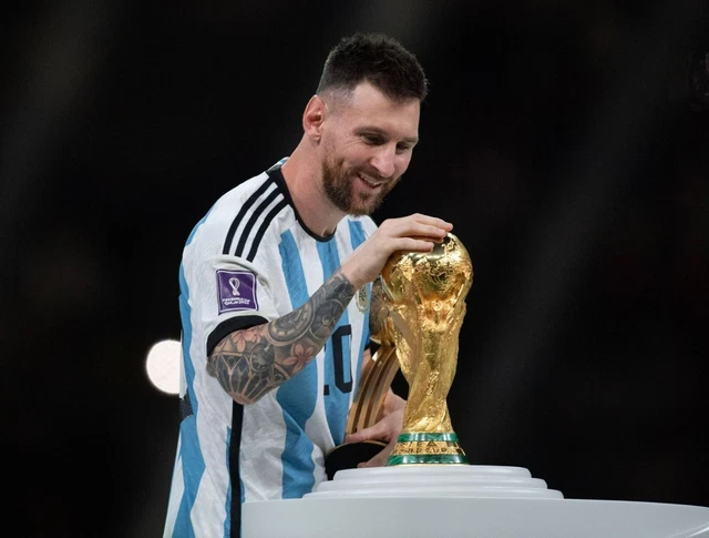 ICONIC IMAGE LIONEL MESSI WORLD CUP FINAL 2022 6x4” PHOTO GETTY QUALITY ...