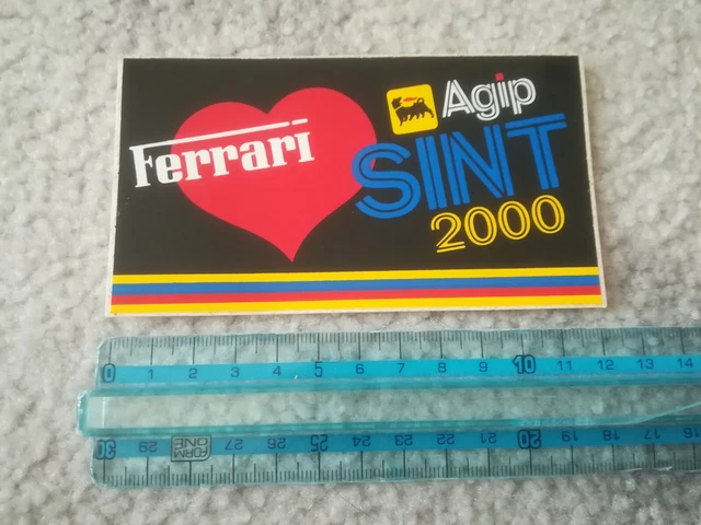 ADESIVO STICKERS VINTAGE anni 80 FERRARI AGIP SINT 2000 Motor auto ...
