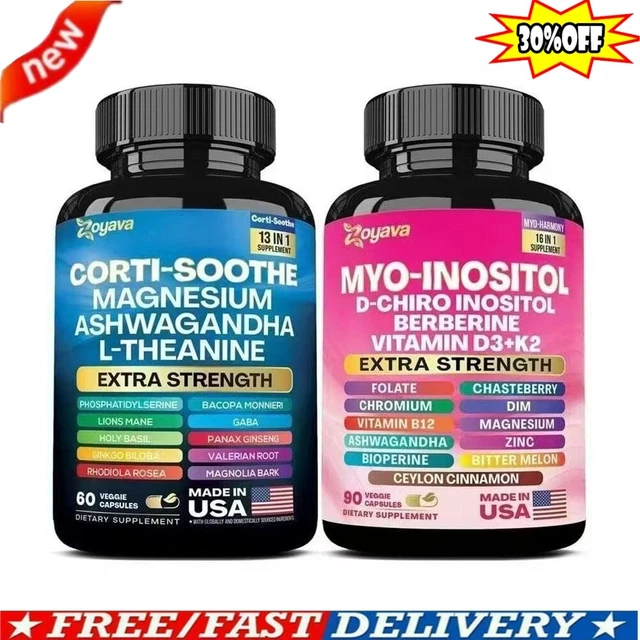 60X CORTI-SOOTHE CORTISOL Supplement Magnesium Glycinate-200MgL ...