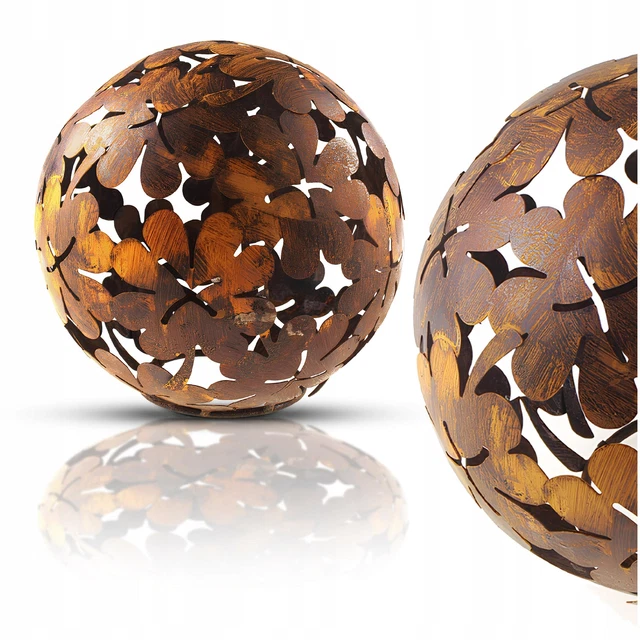 ROSTKUGEL EDELROST DEKOKUGEL Kugel 23 cm Bandeisen Gartendeko Rost ...