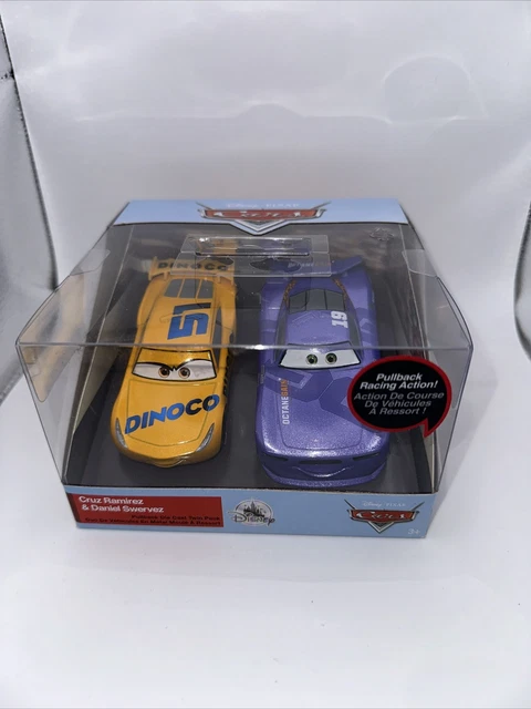 DISNEY PIXAR STORE Cars Dinoco Cruz Ramirez & Danny Swervez Pullbac ...