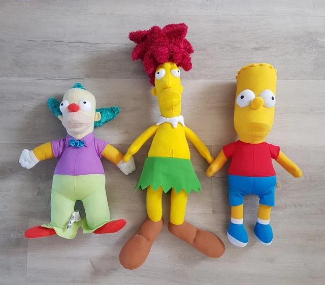 THE SIMPSONS PLUSH Toy Bundle - Sideshow Bob - Krusty The Clown - Bart ...
