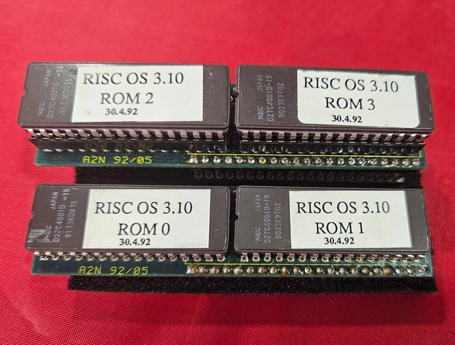 RISC OS 3.10 Eproms Sur Deux Support Cartes pour Acorn A4 ...