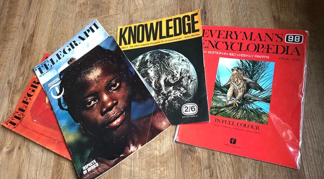 KNOWLEDGE MAGAZINE, 1969; Everyman Encyclopaedia 1970 mag; 3 Telegraph ...