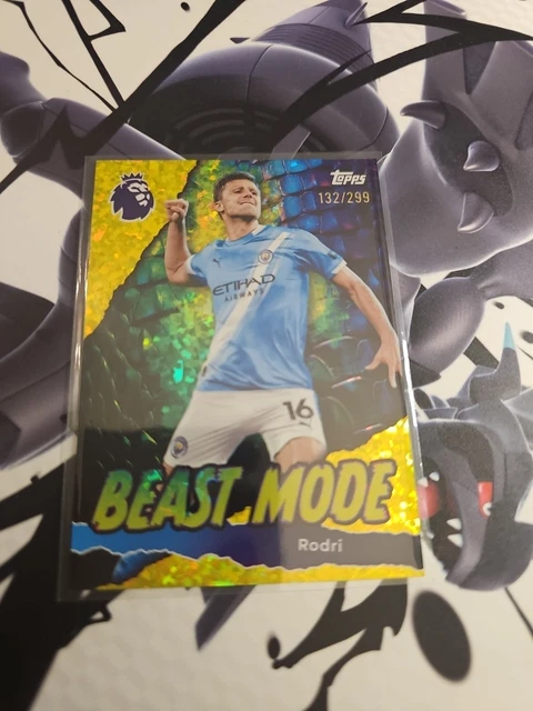 TOPPS PREMIER LEAGUE Rodri Beast Mode 2026 Man City #431 Yellow ...