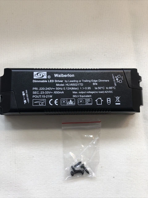 WAIBERLON HBL HLV65021TD Dimmbar LED Driver LED Ersatztrafo 23-33V ...