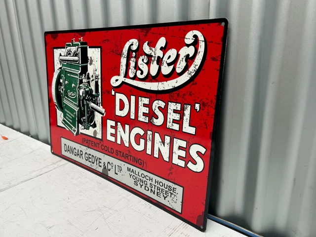 LISTER DIESEL STATIONARY Engine Heavy Duty Sign 600 X 400 Pumps ...
