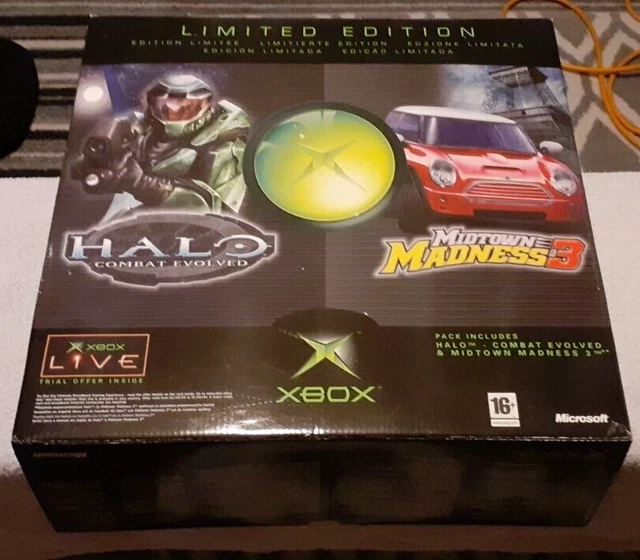 MICROSOFT ORIGINAL XBOX Limited Edition in original box [Halo/Midtown Madness 3] £49.95 ...