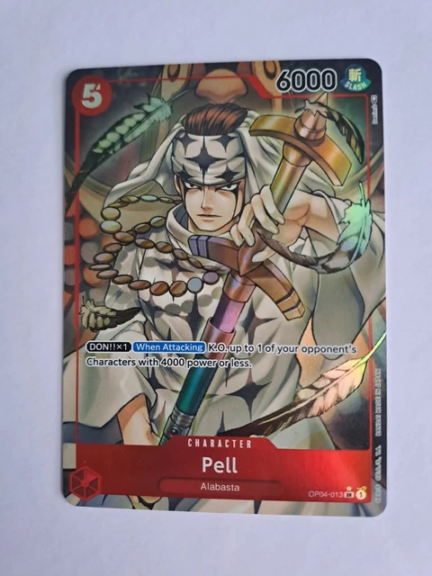 CARTE ENGLISH ONE Piece Card Game - Pell OP04-013 Super Rare SR Parallel Alt EUR 10,00 - PicClick IT
