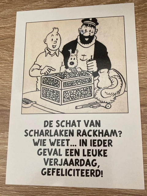 RARE CARTE POSTALE d’anniversaire Tintin Kuifje Hergé Genootschap EUR ...