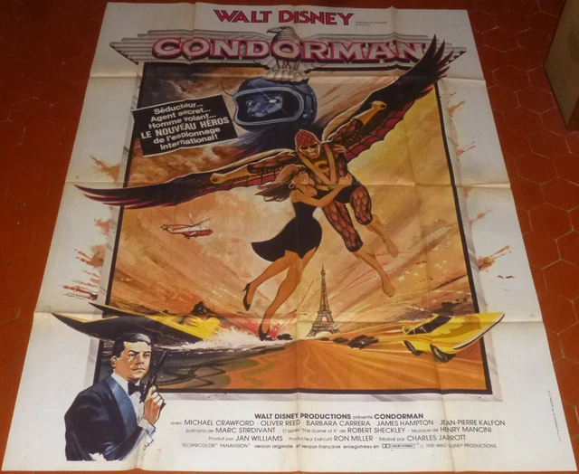 CONDORMAN WALT DISNEY Oliver REED KALFON 1981 Charles JARROTT AFFICHE ...