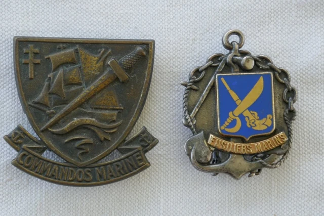 INSIGNES DE BÉRET Commandos Marine et Fusiliers Marins EUR 36,00 ...