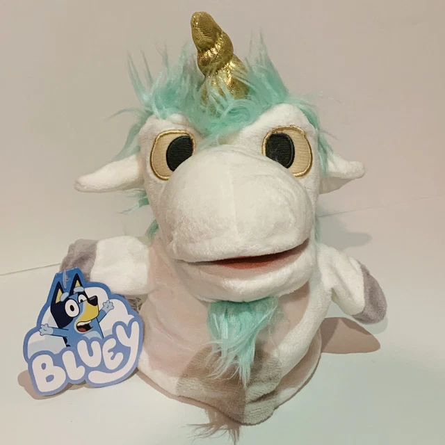 BLUEY UNICORSE UNICORN Hand Puppet Disney Tv Chanel Stuffed Animal ...