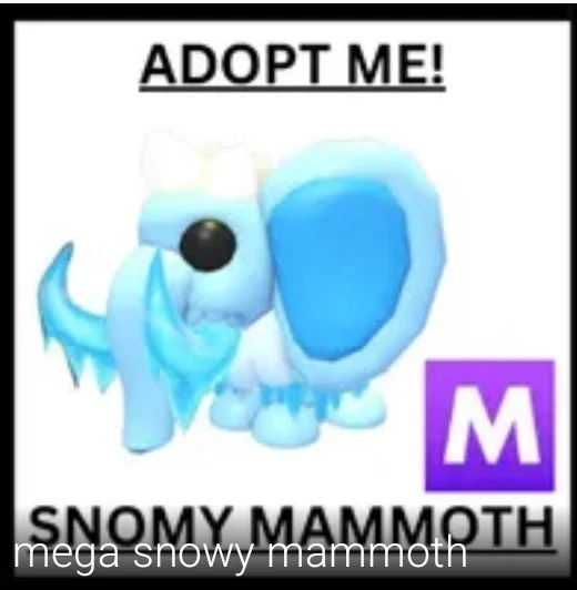 SNOWY MAMMOTH MEGA Fly Ride Adopt Me Pet Roblox EUR 99,00 - PicClick DE