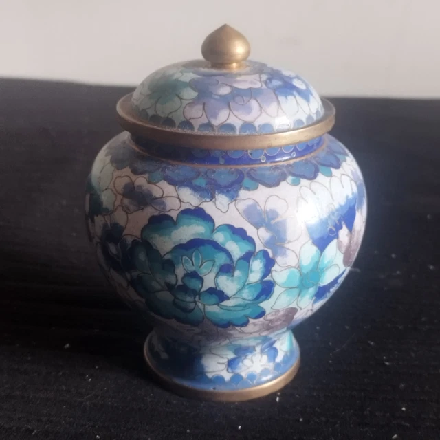 ART ASIATIQUE. CHINE Pot En Email Cloisonné.Motif Floral. Collection ...