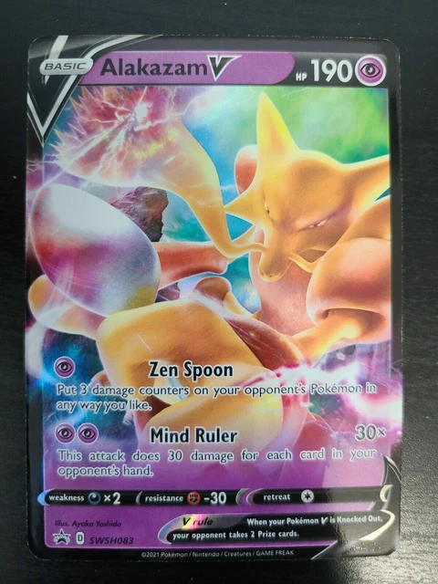 POKÉMON ALAKAZAM V SWSH083 Jumbo | 1 CARD + FREE PROTECTOR D1 $9.99 ...
