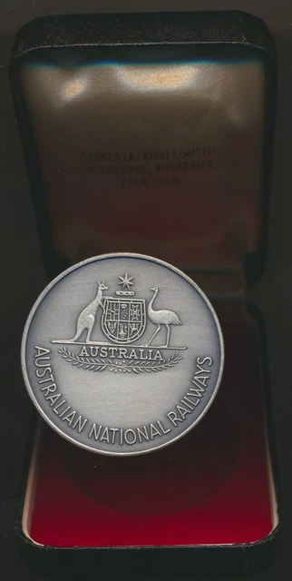 AUSTRALIA: 1980S NATIONAL Railways Medallion 48mm Cased Struck By ...