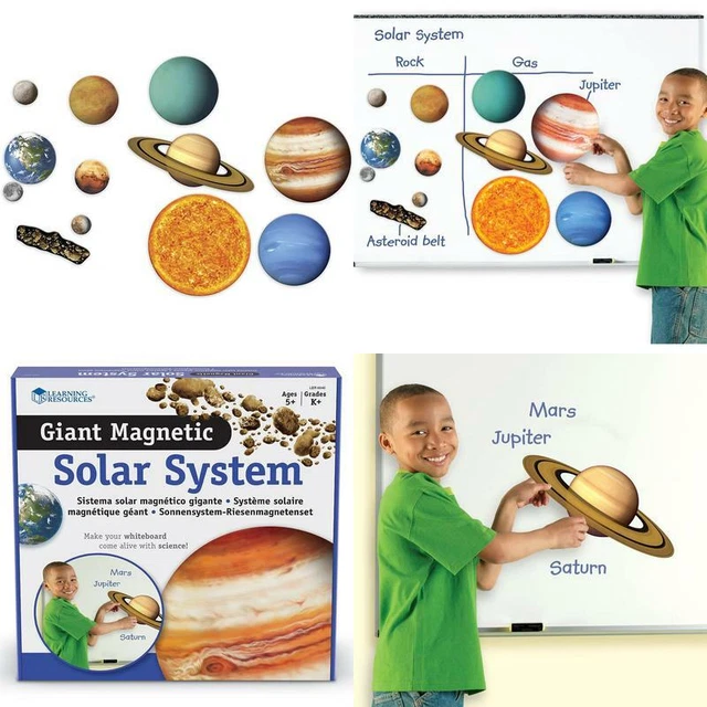LEARNING RESOURCES GIANT Magnetic Solar System, Whiteboard Display, 13 ...