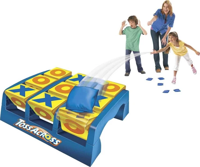 MATTEL GAMES TOSS Across Game, Beanbag Tic Tac Toe for 2 to 4 Players ...