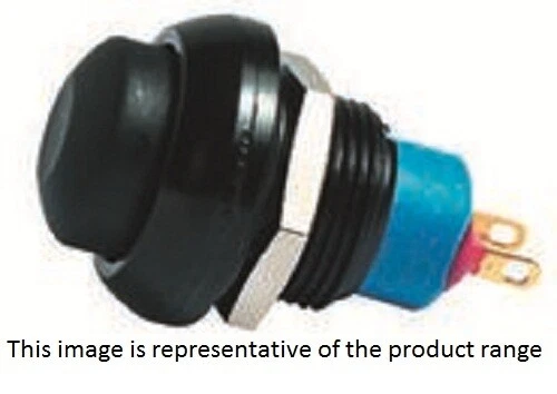 APEM PUSH BUTTON SWITCH 5A Latching, Panel Mount, Dome Shape, Solder ...