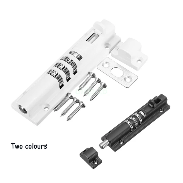 DOOR BOLT LOCK Latch Barrel Slide Catch Code Resettable File Cabinet ...