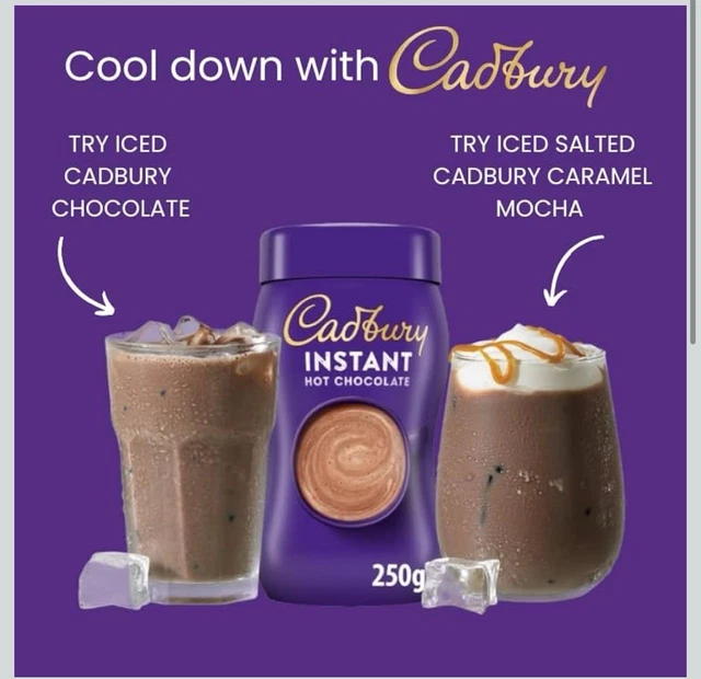 CADBURY MILK CHOCOLATE Instant Hot Chocolate Powdered Creamy Chocolate ...