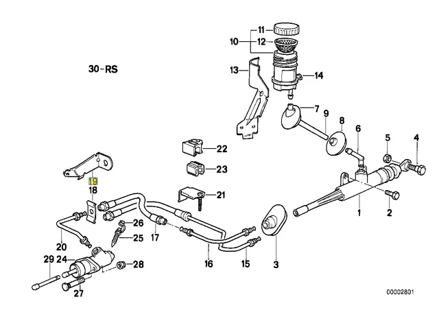 BMW E31 E32 E34 V8 Embrayage Tuyau Support 1159394 21521159394 Neuf Original EUR 34,56 - PicClick FR