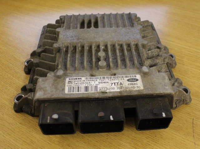 GENUINE FORD FIESTA MK6 1.4 TDCi ECU COMPUTER BRAIN PCM 7S61-12A650-EA ...