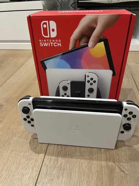 NINTENDO SWITCH OLED Model Handheld Console - 64GB - White - Barely ...