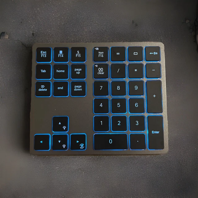 DOOHOEEK BACKLIT BLUETOOTH Number Numeric Keypad for Laptops - 34 Keys ...
