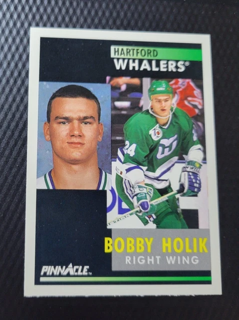 1991-92 PINNACLE BOBBY HOLIK Hartford Whalers Hockey Carte LNH #65 EUR ...