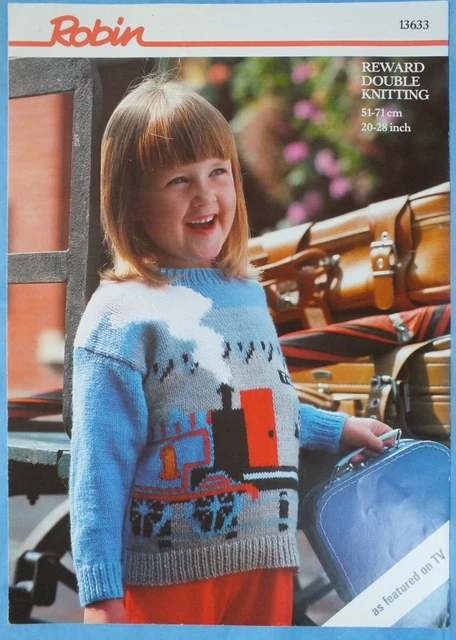 ROBIN 13633 20-28& Thomas The Tank Engine Childs Sweater Jumper ...