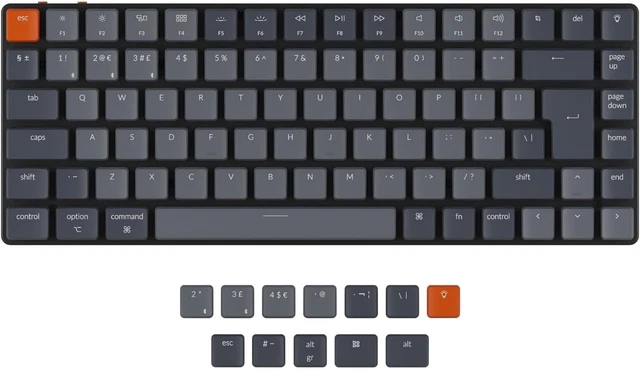 KEYCHRON K3 ULTRA-SLIM 75% ISO-UK-Layout Wireless Mechanical Keyboard ...