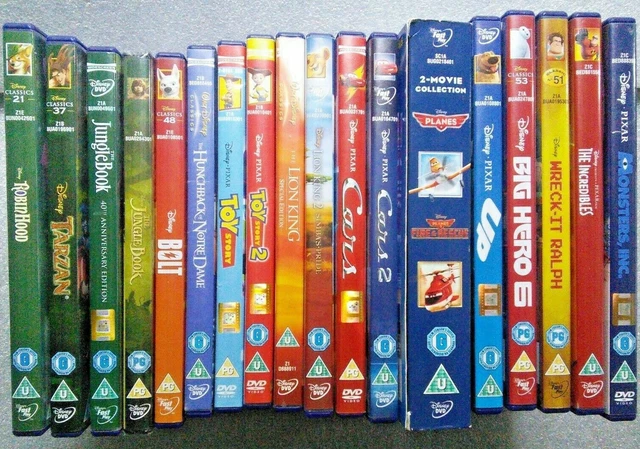 19 DISNEY DVDS Lion King 1+2 Toy Story 1+2 Cars 1+2 Jungle Book Big ...