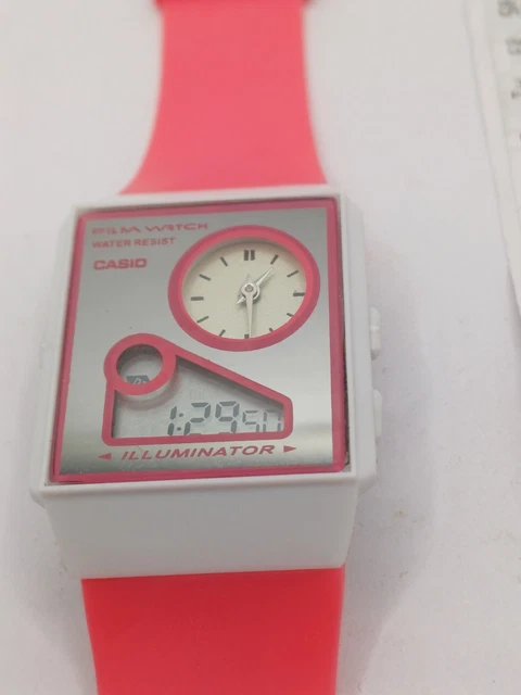 RETRO VINTAGE NEW. CASIO FILM WATCH RED. FS-03 - Full Working Order £37 ...