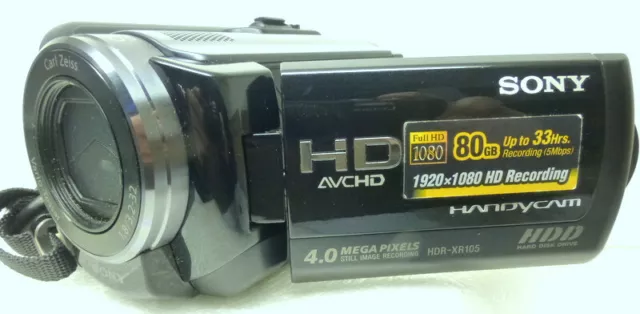 CAMERA CAMESCOPE SONY Hdr-Xr105E Disque 80Gb Hdd + Carte Memory Stick ...
