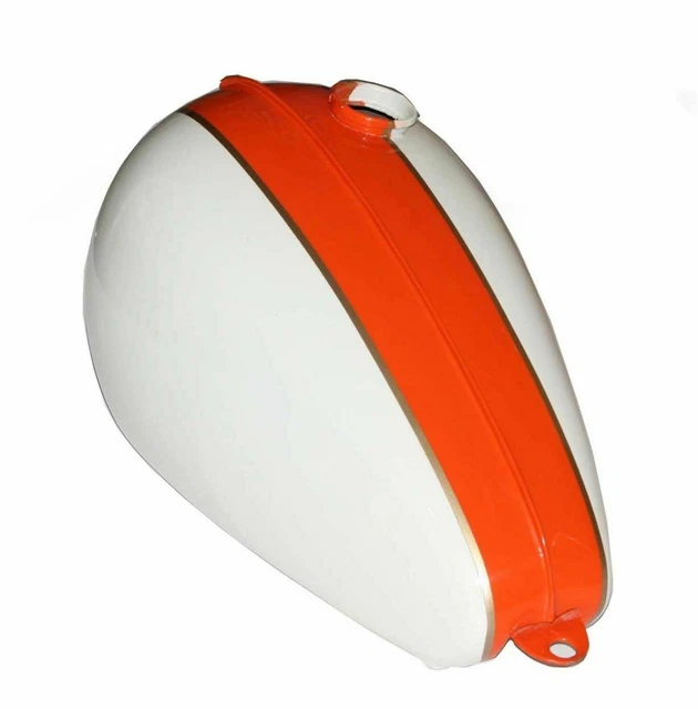 BLANC ORANGE RAYURE Pour Triumph T120 Bonneville 1959 Carburant Tank ...