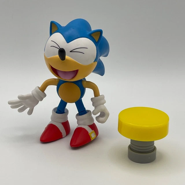JAKKS LAUGHING SONIC the Hedgehog Classic Sonic Action Figure w Spring ...
