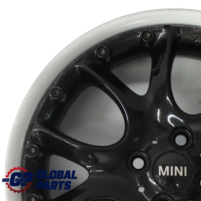 MINI COOPER R50 R56 Black Wheel Alloy Rim 17" ET:48 7J Web Cross Spoke ...
