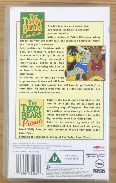 THE TEDDY BEARS Christmas (Rare UK Retail VHS!) £4.99 - PicClick UK