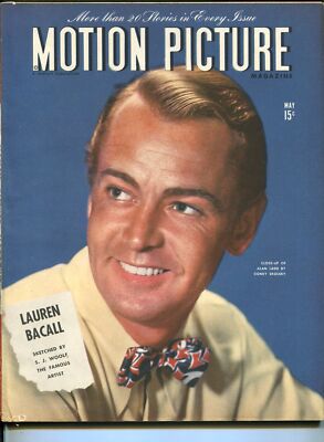 MAG: MOTION PICTURE 5/1945-Fawcett-Alan Ladd-Lauren Bacall-Yvonne De ...
