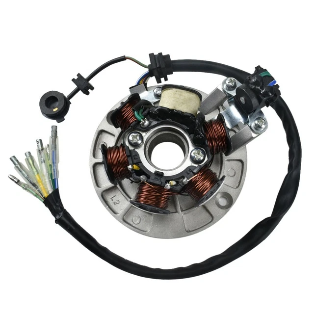 6 POLE MAGNETO Stator Plate for LIFAN 140cc Pit Dirt Bike CRF70 XR70 ...