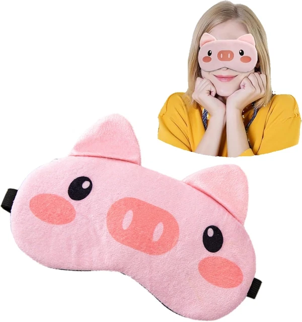CUTE PIGGY SLEEP Eye Mask Cartoon Pig Multifunction Eye Mask Elastic ...