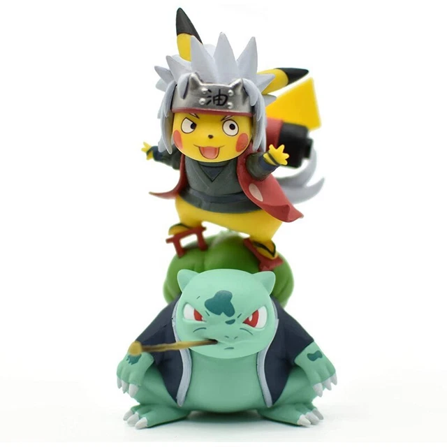 NEW PIKACHU BULBASAUR Cosplay Jiraiya Action Figure Naruto Cosplay ...