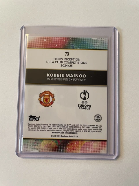 TOPPS INCEPTION UCC 2024/25 Kobbie Mainoo Star Quality Manchester ...