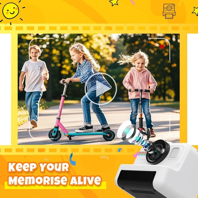 KIDS CAMERA INSTANT Print, 1080P HD Instant Print Camera for Kids with ...