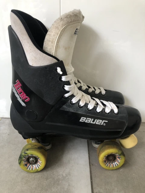 BAUER TURBO QUAD Roller Skates Rare Collectable 1980’s Street Hockey £ ...