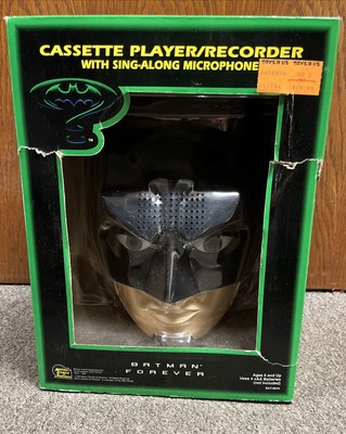 BATMAN FOREVER CASSETTE Player Recorder w/Sing Along Microphone NIB £33 ...