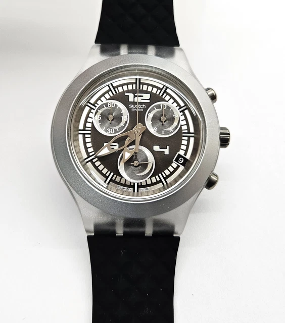 SWATCH IRONY DIAPHANE CHRONO 2005 - SVCK4016 - Blizzard - Neuf EUR 126 ...